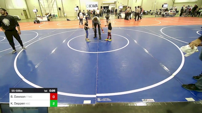 55-58 lbs 2nd Place - Bennett Dawson, Team Tulsa Wrestling Club vs Keb ...