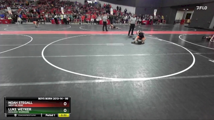 95 lbs Cons. Round 3 - Noah Stegall, West De Pere vs Luke Weyker ...