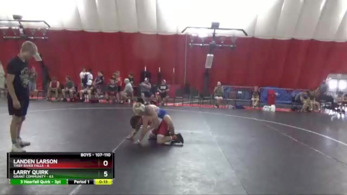 107-110 lbs Round 2 - Larry Quirk, Grant Community vs Landen Larson ...