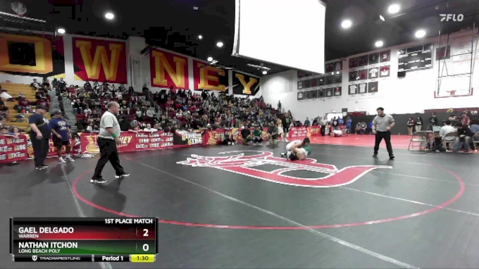 126 lbs 1st Place Match - Gael Delgado, Warren vs Nathan Itchon, Long ...