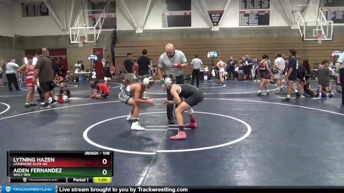 108 lbs Cons. Round 3 - Lytning Hazen, Livermore Elite WC vs Aiden ...