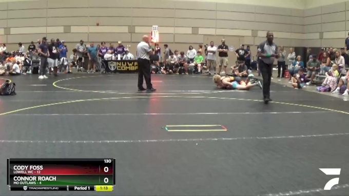 130 lbs Round 3 (6 Team) - Connor Roach, MO Outlaws vs Cody Foss, Lowell WC