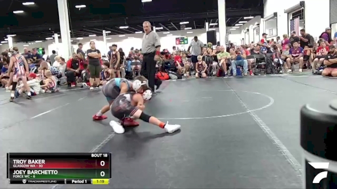 72 lbs Round 5 (8 Team) - Troy Baker, Glasgow WA vs Joey Barchetto ...