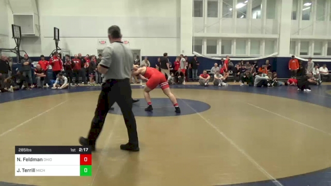 285 lbs Quarterfinal - Nick Feldman, Ohio State vs Josh Terrill ...