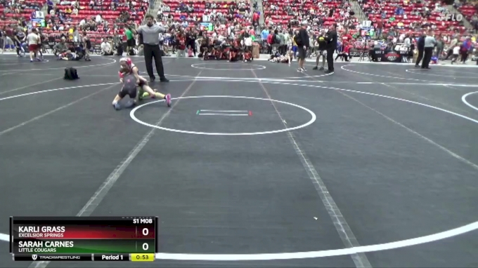 60 lbs 3rd Place Match - Sarah Carnes, Little Cougars vs Karli Grass ...