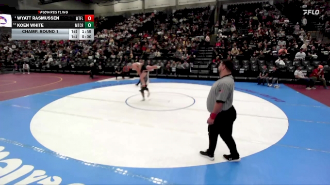 4A 175 lbs Champ. Round 1 - Koen White, Mt Crest vs Wyatt Rasmussen ...