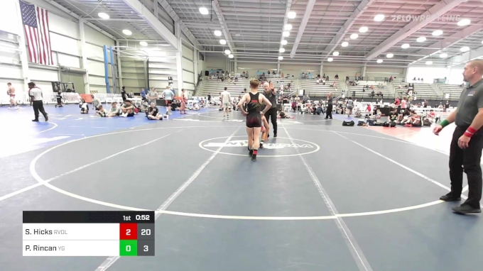 100 lbs Semifinal - Slater Hicks, Revival Elite vs Peter Rincan, Young ...