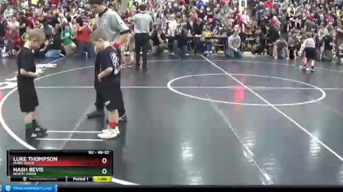 48 lbs Quarterfinal - Nash Bevis, North Union vs Luke Thompson, Miami Trace
