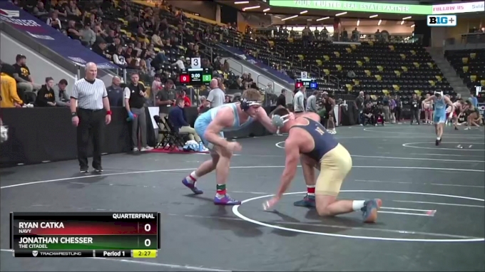 285 lbs Quarterfinal - Jonathan Chesser, The Citadel vs Ryan Catka, Navy