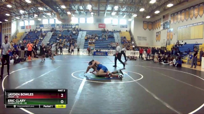 132 lbs Quarterfinals (8 Team) - Jayden Bowles, Jesuit vs Eric Clary ...