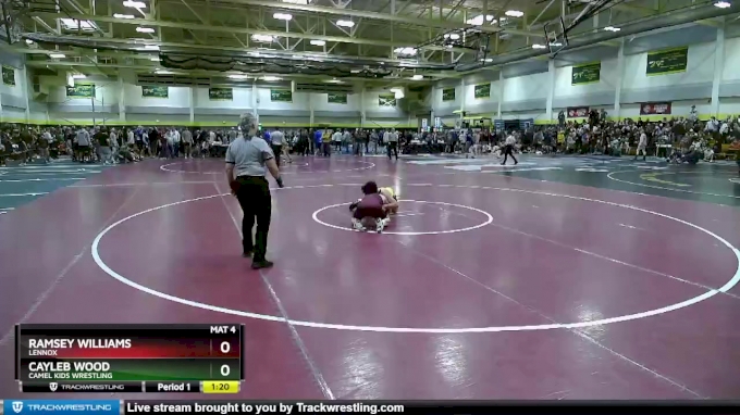 138 lbs Champ. Round 1 - Cayleb Wood, Camel Kids Wrestling vs Ramsey ...