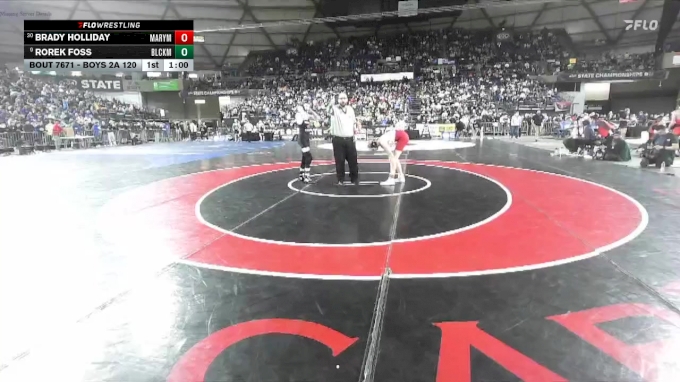 Boys 2A 120 lbs Cons. Round 4 - Brady Holliday, Marysville Pilchuck vs ...