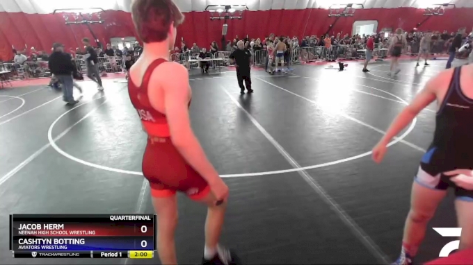 132 lbs Quarterfinal - Jacob Herm, Neenah High School Wrestling vs ...