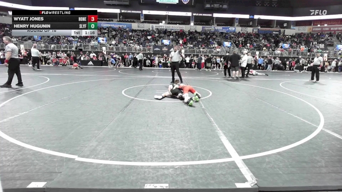 92 lbs Round Of 16 - Wyatt Jones, Honey Badgers Wrestling Club vs Henry ...