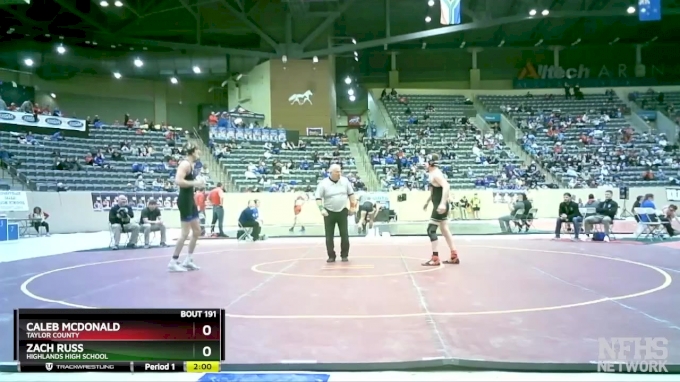 190 lbs Champ. Round 1 - Zach Russ, Highlands High School vs Caleb ...