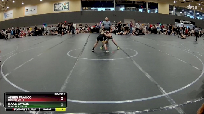 68 lbs Round 3 - Asher Franco, Triangle WA vs Isaac Jayson, Brawler Elite