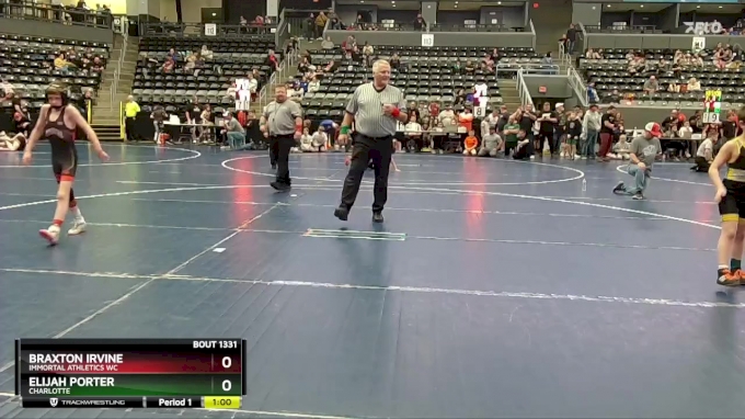 65 lbs Quarterfinal - Elijah Porter, Charlotte vs Braxton Irvine ...