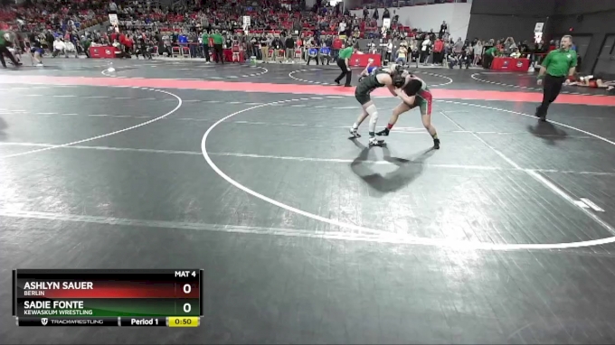 125 lbs Cons. Round 2 - Ashlyn Sauer, Berlin vs Sadie Fonte, Kewaskum ...