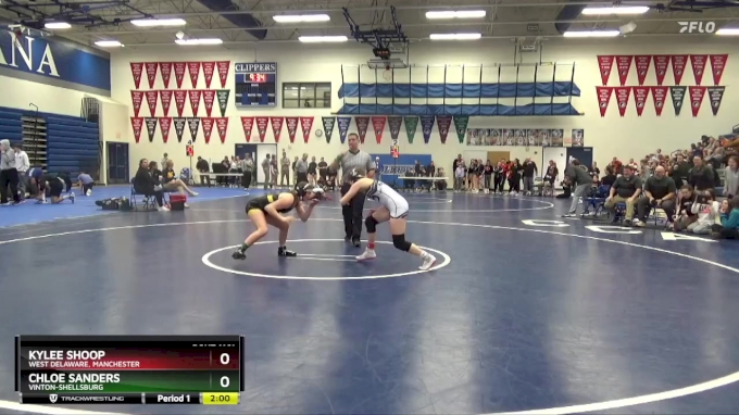 130 lbs 1st Place Match - Chloe Sanders, Vinton-Shellsburg vs Kylee ...