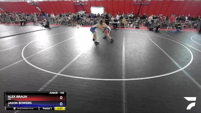145 lbs Champ. Round 2 - Alex Braun, MN vs Jason Bowers, IL