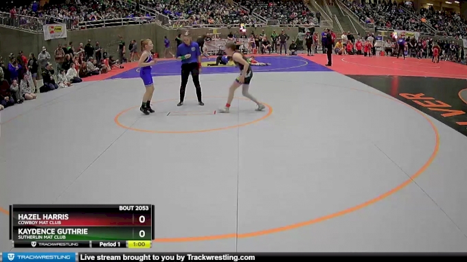 95 lbs Quarterfinal - Kaydence Guthrie, Sutherlin Mat Club vs Hazel ...