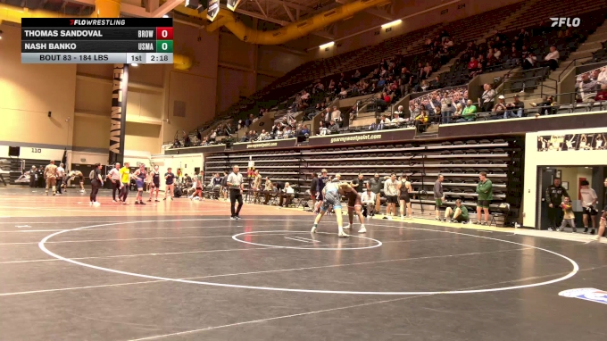 184 lbs Quarterfinal - Thomas Sandoval, Brown vs Nash Banko, Usmaps