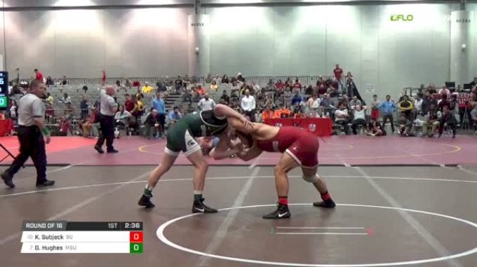 174 lbs Round of 16 - Keaton Subjeck, Stanford vs Drew Hughes, Michigan ...