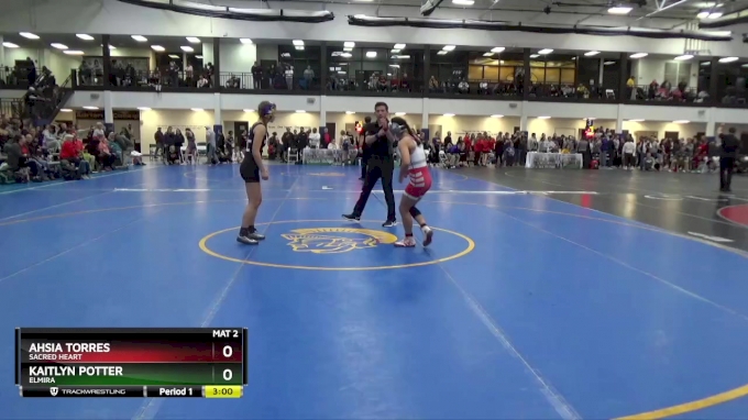 109 lbs Champ. Round 2 - Kaitlyn Potter, Elmira vs Ahsia Torres, Sacred ...