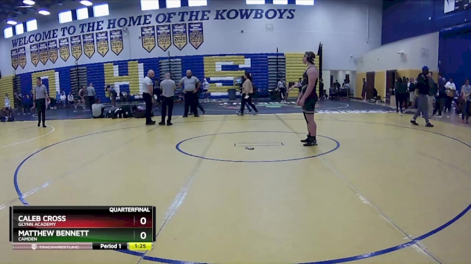 165 Gold Quarterfinal - Matthew Bennett, Camden vs Caleb Cross, Glynn ...