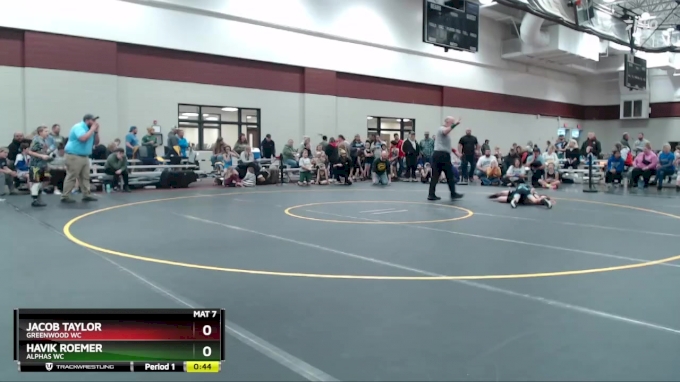 58-64 lbs Cons. Round 1 - Havik Roemer, Alphas WC vs Jacob Taylor ...