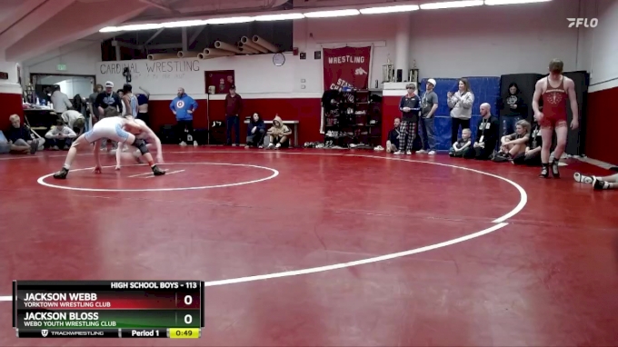 113 lbs Champ. Round 2 - Jackson Bloss, Webo Youth Wrestling Club vs ...