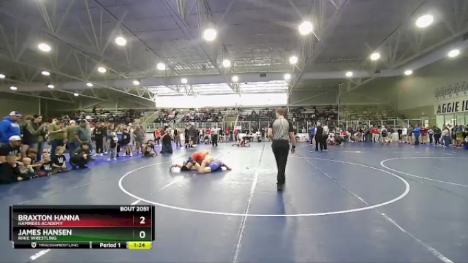 150 lbs Champ. Round 1 - Braxton Hanna, Hammers Academy vs James Hansen ...