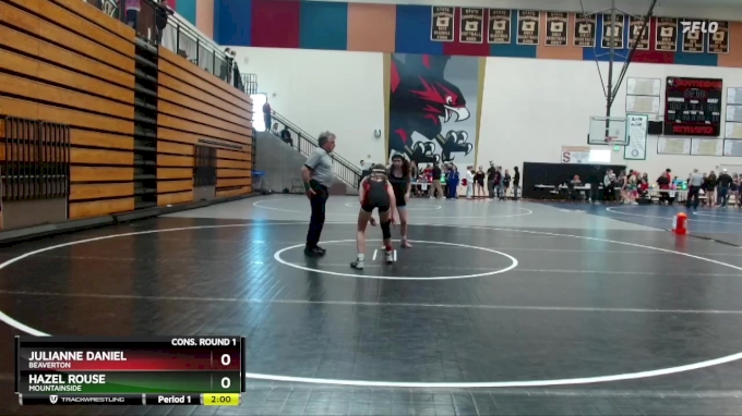 105 lbs Cons. Round 1 - Hazel Rouse, Mountainside vs Julianne Daniel ...