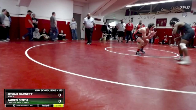 175 lbs Cons. Round 4 - Josiah Barnett, Attica vs Jaiden Smith, Cascade ...