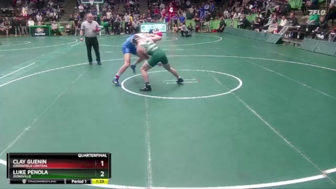 190 lbs Quarterfinal - Clay Guenin, Greenfield Central vs Luke Penola ...