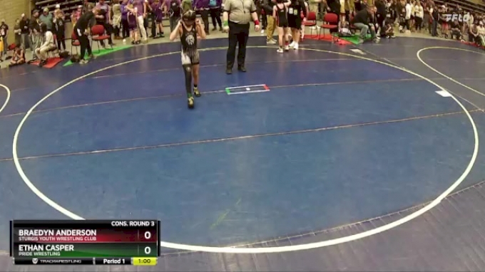 79 lbs Cons. Round 3 - Ethan Casper, Pride Wrestling vs Braedyn ...
