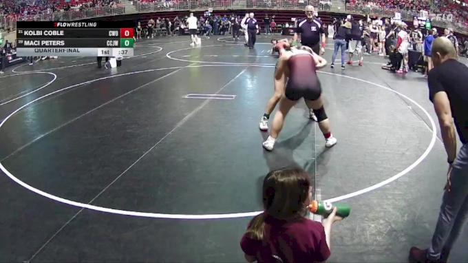 150 lbs Quarterfinal - Kolbi Coble, CWO vs Maci Peters, Central City JR ...