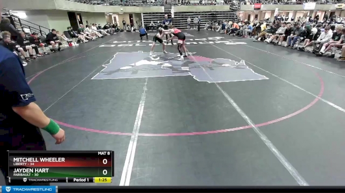 152 lbs Round 2 (4 Team) - Jayden Hart, Faribault vs Mitchell Wheeler ...