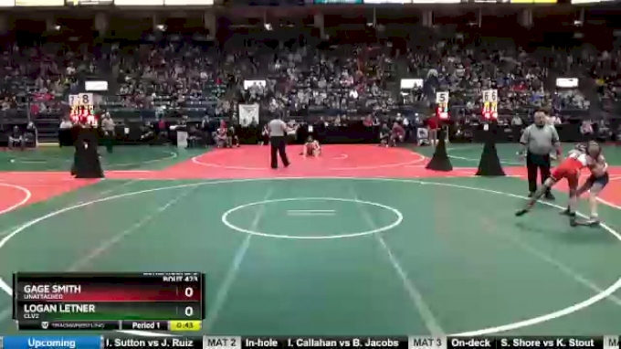 108 lbs Cons. Round 2 - Gage Smith, Unattached vs Logan Letner, CLV2