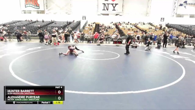 128 lbs Cons. Round 3 - Hunter Barrett, Glen Grapplers (Western) vs ...