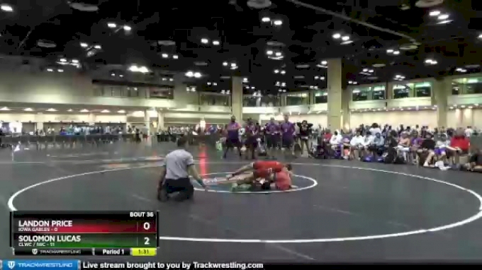 120 lbs Round 8 (10 Team) - Landon Price, Iowa Gables vs Solomon Lucas ...