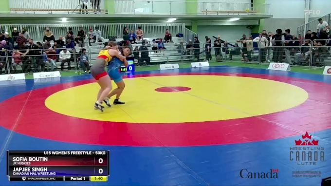 50kg 3rd Place Match - Sofia Boutin, Jr Huskies vs Japjee Singh ...