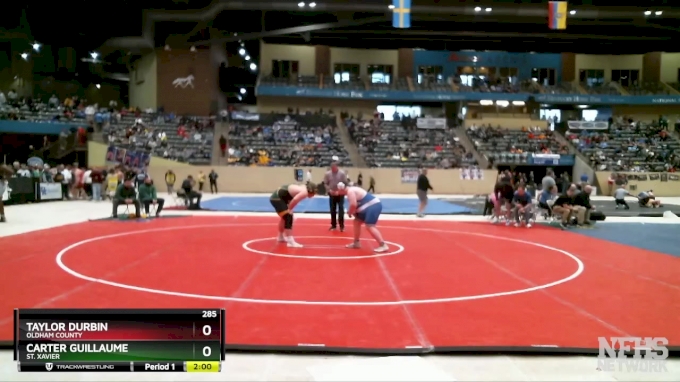 285 lbs Champ. Round 1 - Carter Guillaume, St. Xavier vs Taylor Durbin ...