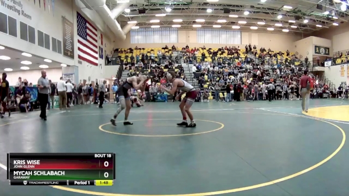 132 lbs Champ. Round 1 - Mycah Schlabach, GARAWAY vs Kris Wise, JOHN GLENN
