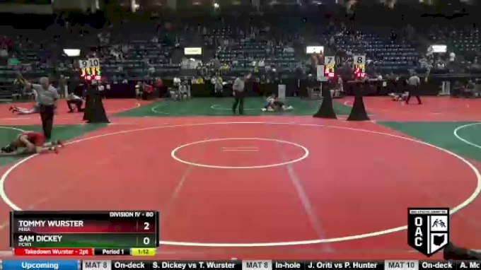 80 lbs Quarterfinal - Sam Dickey, PCW1 vs Tommy Wurster, MIRA