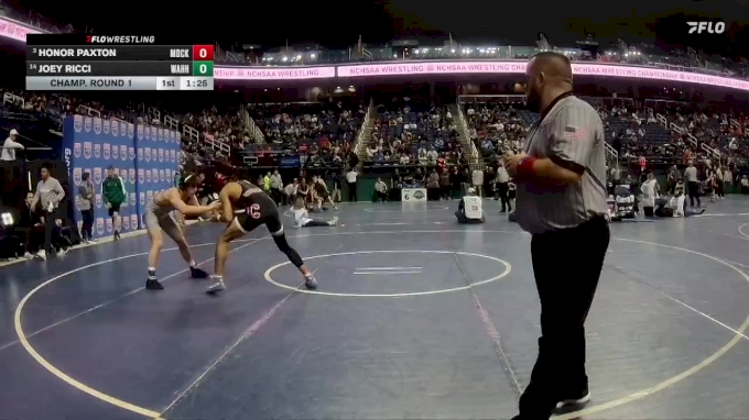 4A 175 lbs Champ. Round 1 - Honor Paxton, Middle Creek vs Joey Ricci ...