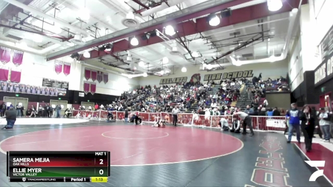 120 lbs Semifinal - Ellie Myer, Victor Valley vs Samera Mejia, Oak Hills
