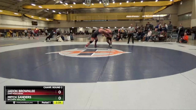 285 lbs Champ. Round 2 - Jadon Brownlee, Ohio Northern vs Mitch Sanders ...