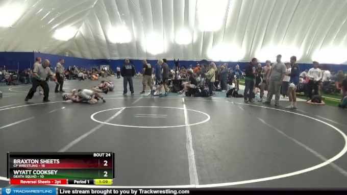 132 lbs Round 6 (8 Team) - Braxton Sheets, CP Wrestling vs Wyatt ...