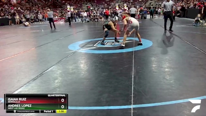 4A 107 lbs Quarterfinal - Isaiah Ruiz, Bernalillo vs Andres Lopez, West ...